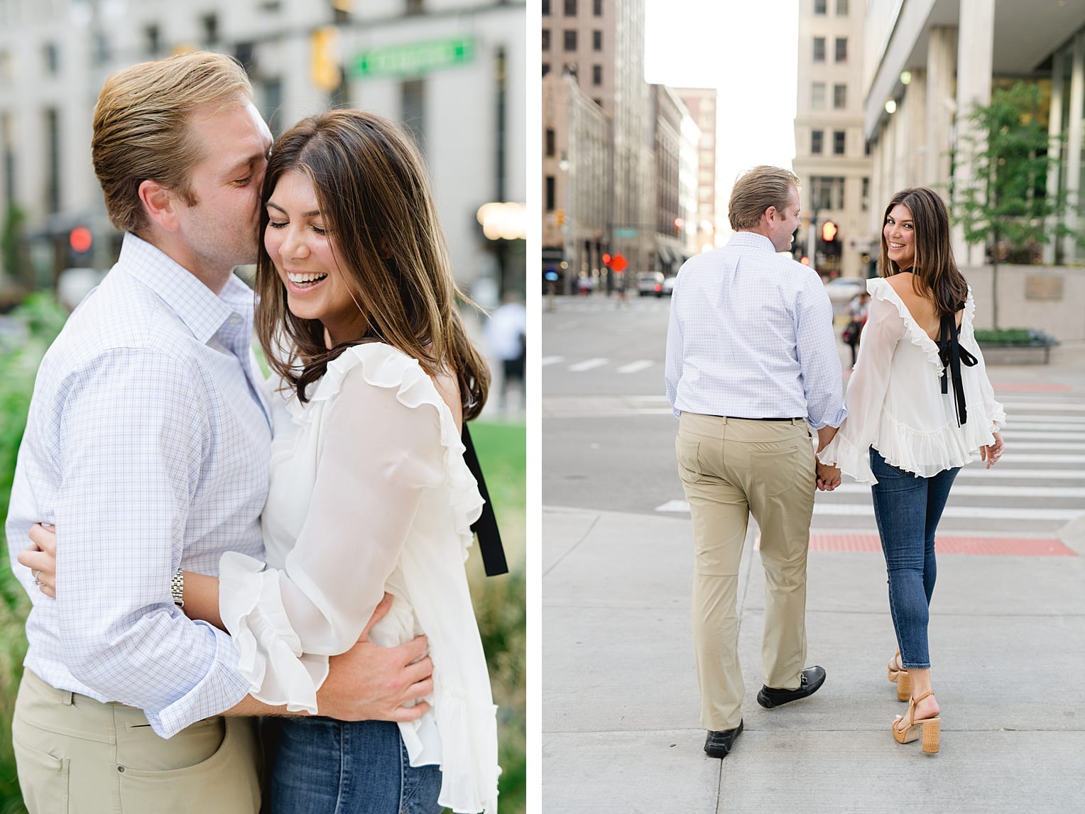 Ali & Corey | Downtown Detroit Engagement Session | Niki Marie Photography