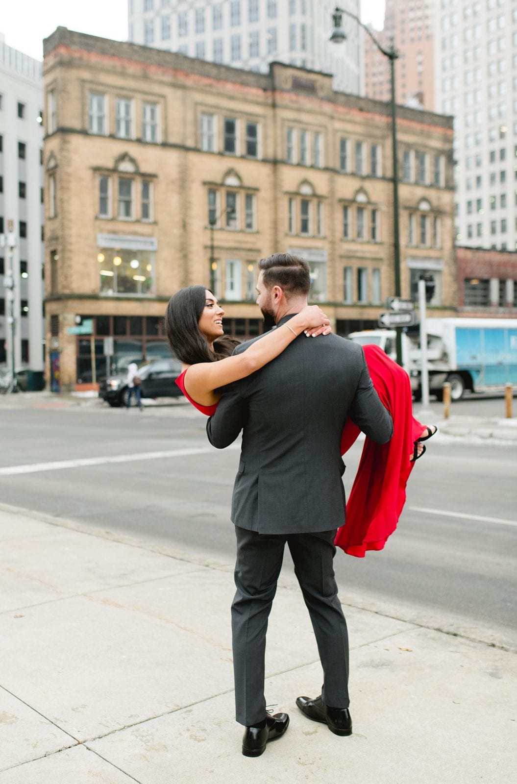 Maria & Matt | Downtown Detroit Engagement Session | Niki Marie Photography