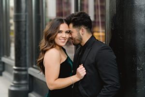 Jenna & Caleb | Winter Downtown Detroit Engagement Photos | Niki Marie Photography